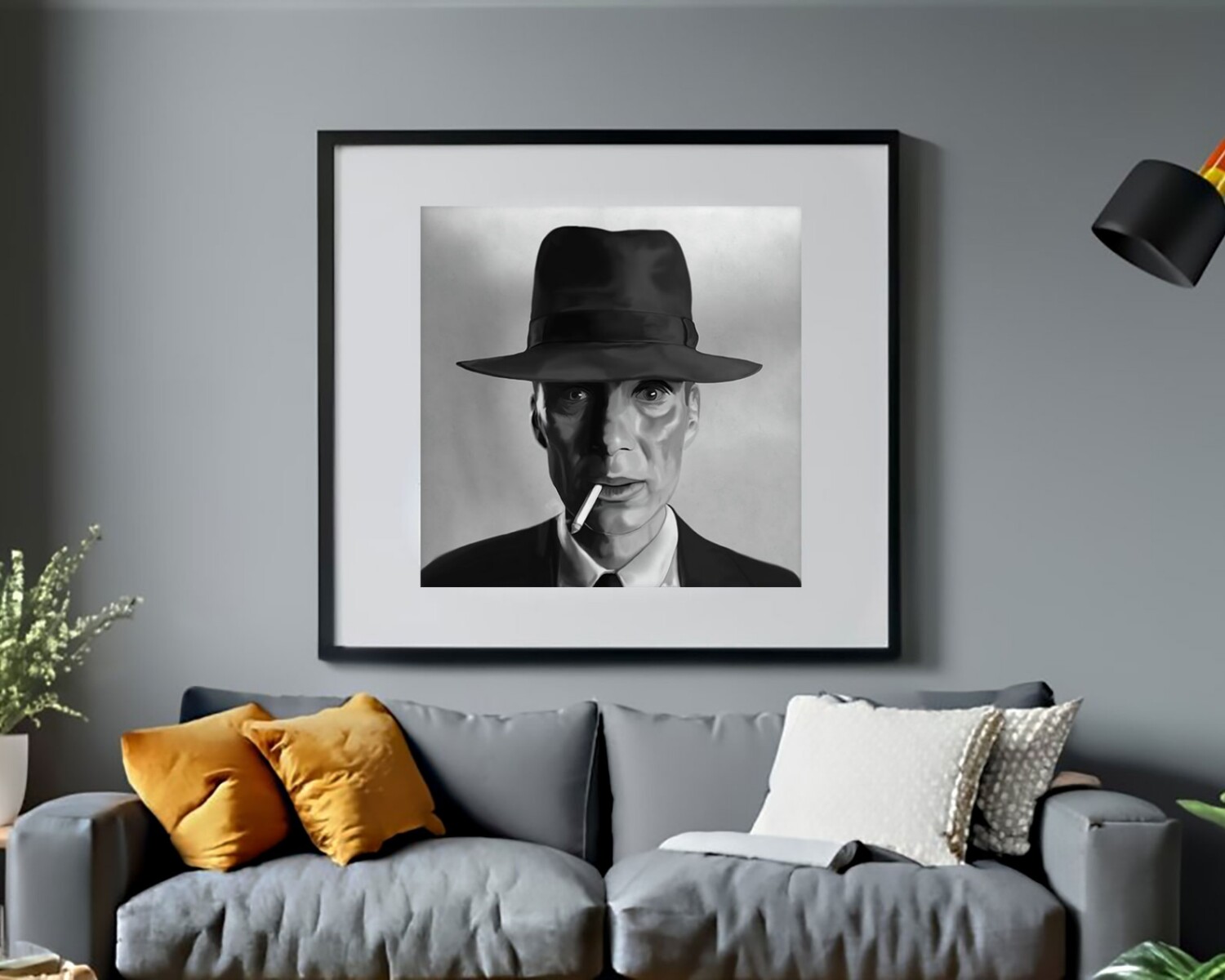 Limited Edition Digital Portrait Inspired by Oppenheimer - Hand-Drawn ...