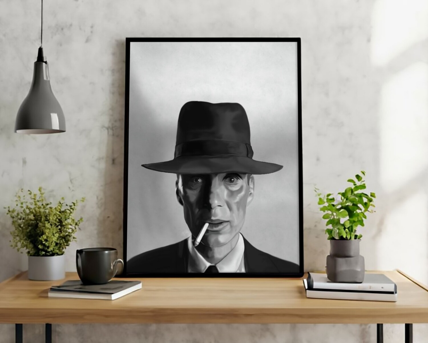 Limited Edition Digital Portrait Inspired by Oppenheimer - Hand-Drawn ...